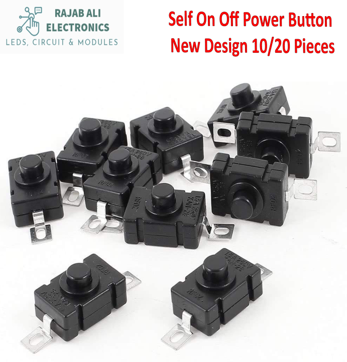 (Pack of 10 / 20) Electronic Spices Self Locking Switch, DC 260V 1.5 A ...