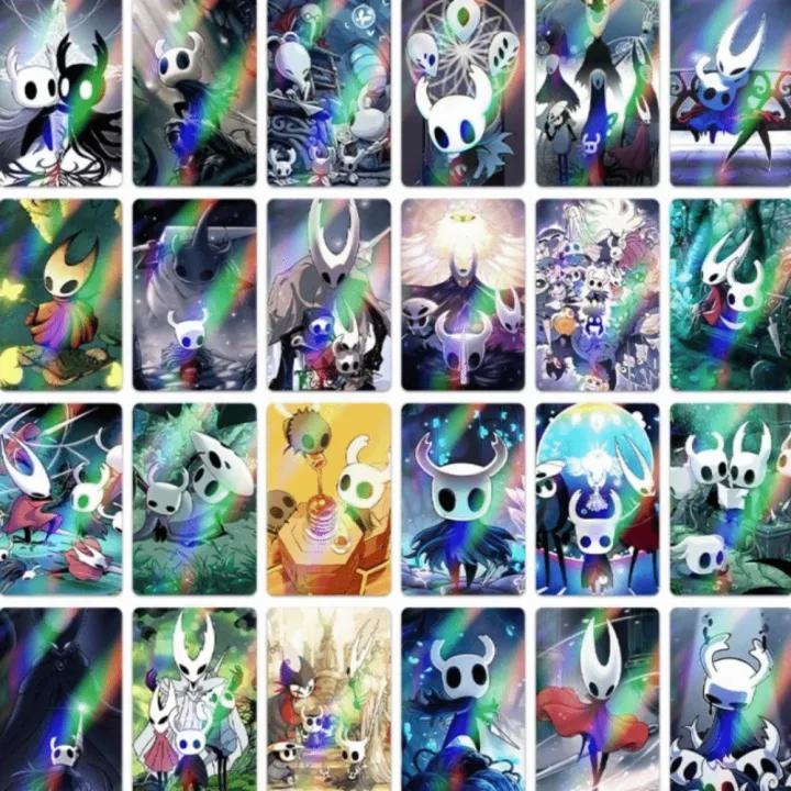 30Pcs New 2D Hollow Knight Laser Cards Action The Knight Figure Anime ...