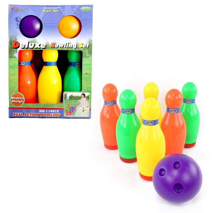 Bowling Game Set (10 Bottles & 2 Balls) (Multi Color) - T70100 | Daraz.pk