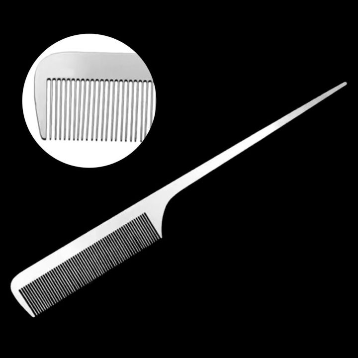 Professional Stainless Steel Anti Static Comb Silver Hair Combs ...