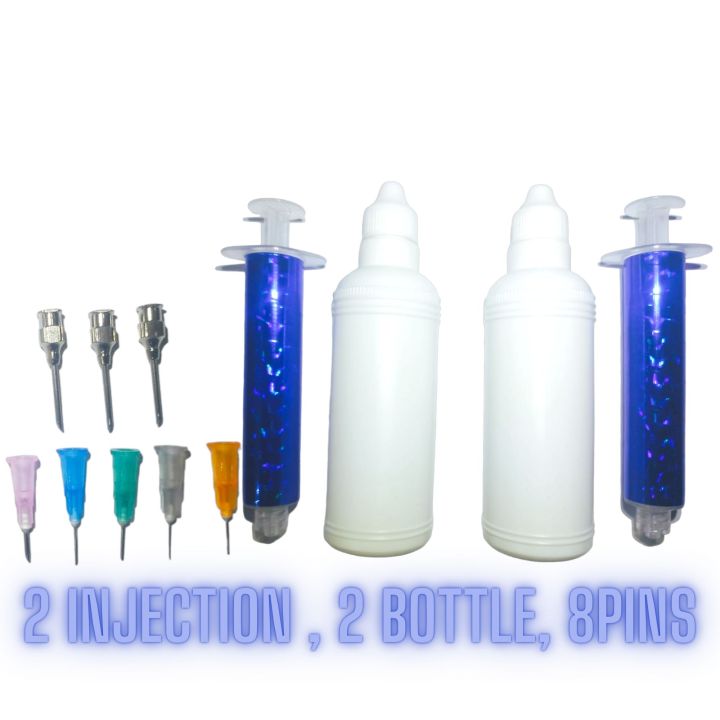 mehndi injection pen kit 2 mehndi pen with 2 bottle & 8 nozzles for ...