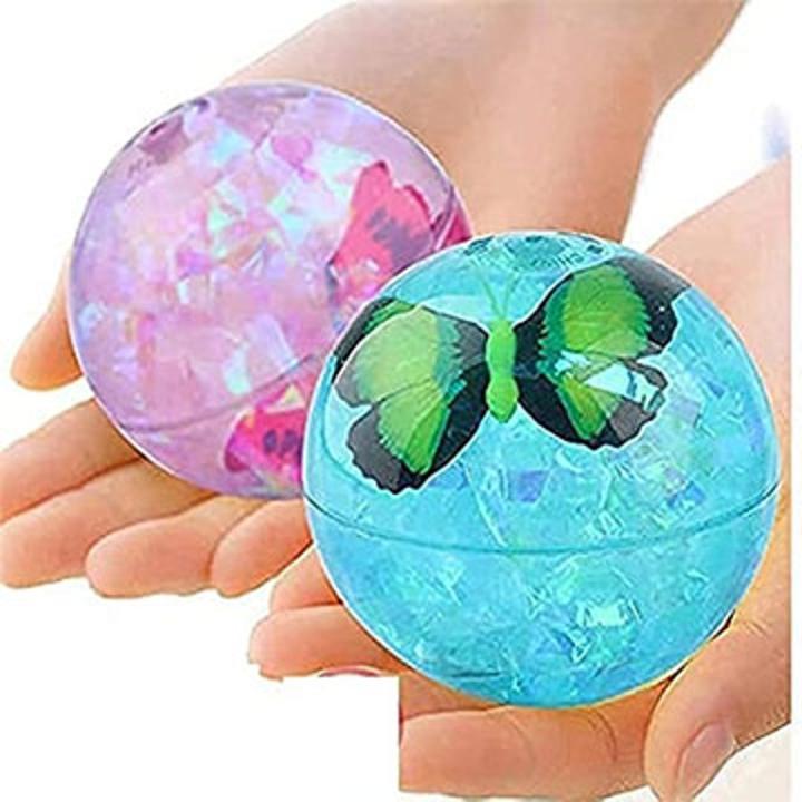 LED Flashing Light Rubber Bouncing Ball For Kids - Bouncing Rubber ...
