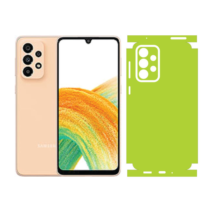 Back Paper For Samsung Galaxy A33 5G Self Adhesive Lamination Anti-Stain 0189 Lemon Green Sheet ...