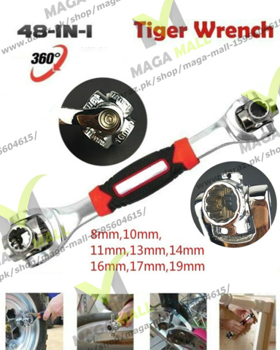 48 in 1 Socket Tiger Wrench In One Socket Works With Spline Bolts Any ...