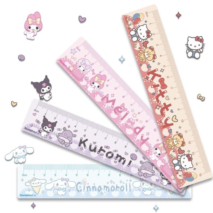 Cartoon Melody Kuromi Cinnamoroll 15cm Drafting Straight Ruler ...