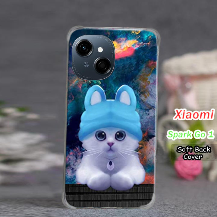 Techno Spark Go 1 Pouch Cover - Cat Soft Back Cover Case For Techno ...