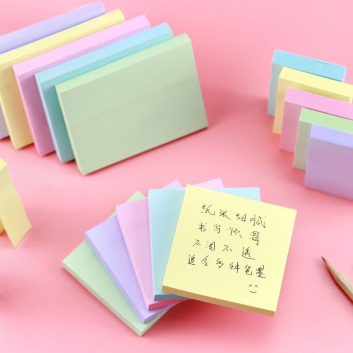 100 Sheets New Paper Sticky Notes Colored Office Supplies Scrapes ...