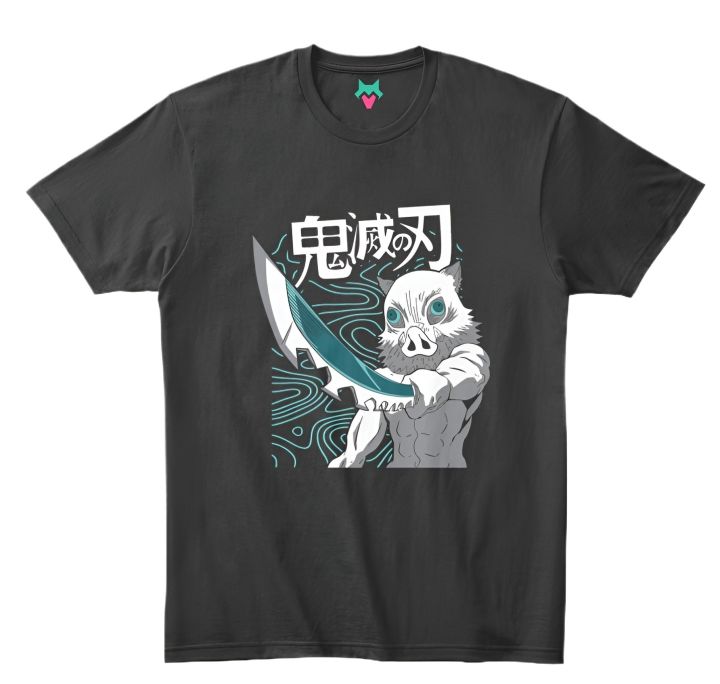Tee Mammal - Demon Slayer Inosuke Hashibira Unisex Black Anime T ...