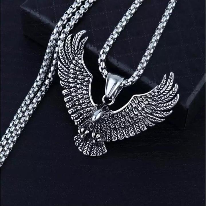 New High Quality Silver stainless steel Eagle Locket pendant Necklace ...