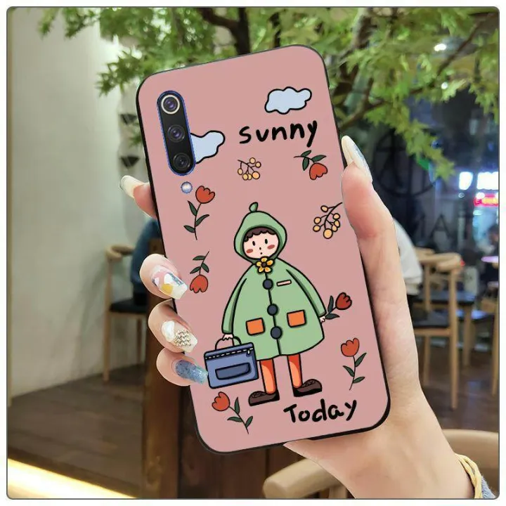 For Xiaomi Mi 9 SE Back Cover Case Fashion Cartoon girl Shockproof ...