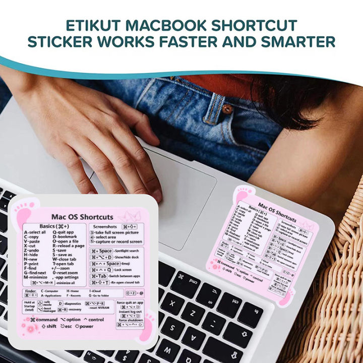 Macbook Shortcut Reference Keyboard Sticker Adhesive For Macbook Laptop ...
