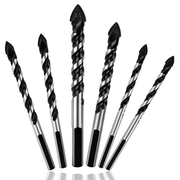 6PCS Ceramic Tile Drill Bits Masonry Drill Bits Set for Glass Brick Concrete Wood Tungsten Carbide Tip for Wall Mirror and Ceramic Tile with size 6 6 8 8 10 12mm Daraz.pk