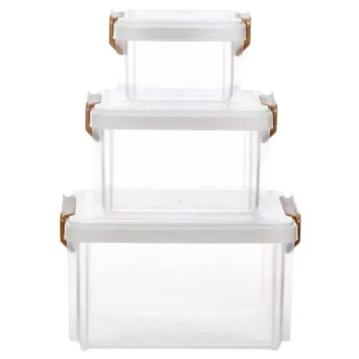 Premium 3Pcs Storage Box Set – Durable Plastic Containers for Dry Fruit ...