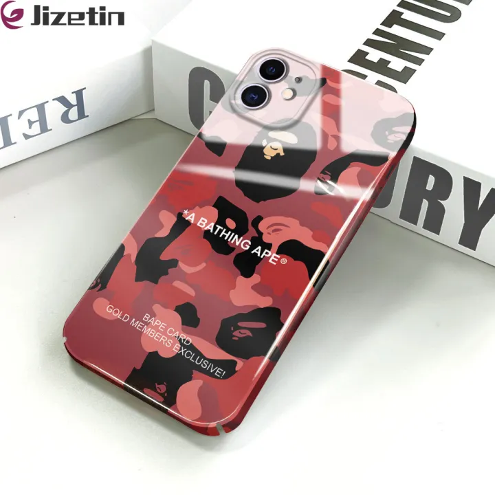 Jizetin for iPhone 12 Mini Back Cover Camouflage Luxury Slim Hard ...