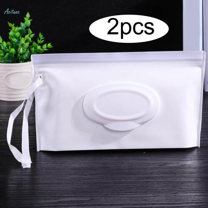2 Pieces Wet Wipe Dispenser Carrying Pouch Refillable Refill Bag | Daraz.pk