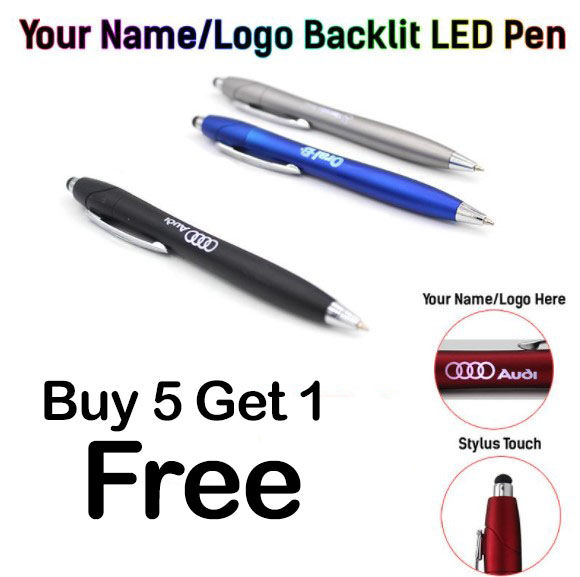 Your Name Logo LED Light Pens Customization with Stylus Touch | Daraz.pk