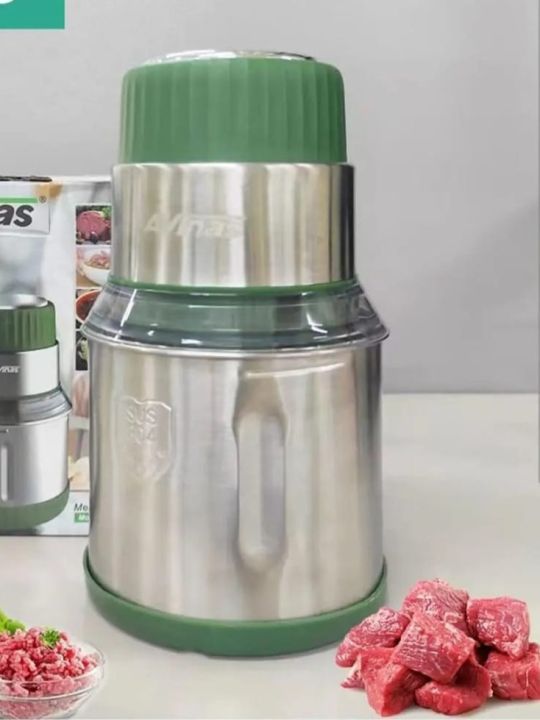 Electric Meat Grinder chopper Stainless steel sharp 4 blades 4 pcs 250 Watts Copper Motor | Daraz.pk