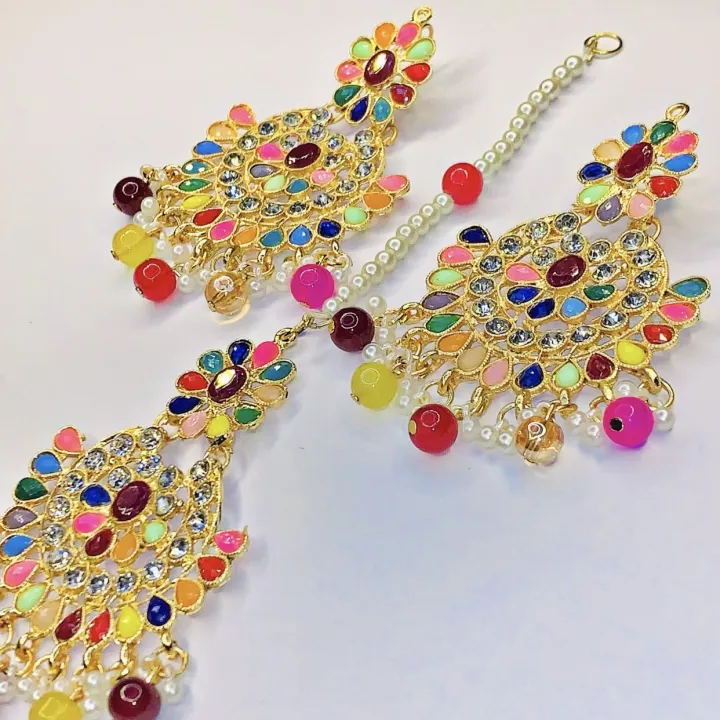 New Design Multi-Colour Tikka Set For Girls And Women | Daraz.pk