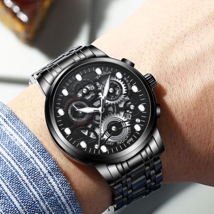 Men's Automatic Watch 30m Waterproof Double Sided Luminous Function ...