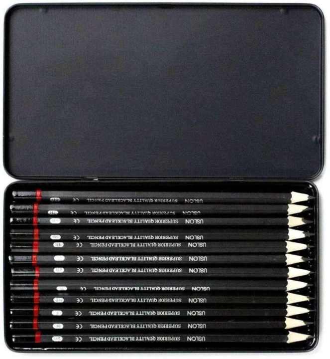 Professional Sketch and Drawing pencils set,Art Pencil 12-Count (8B-2H ...
