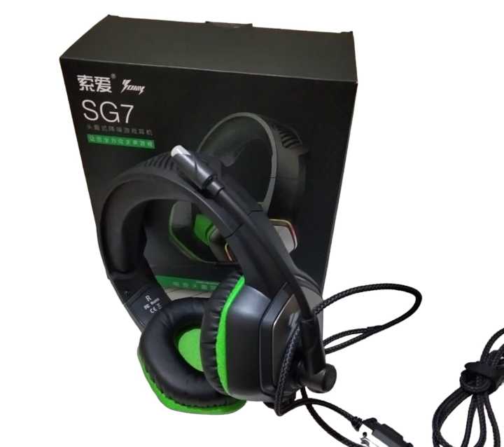 RGB Gaming Headset Sony Ericsson Jay SG7 - 7.1 Virtual Surround Sound Gamer Earphones Voice ...