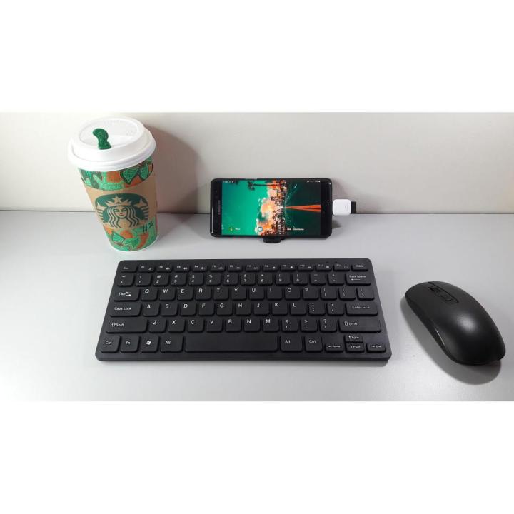 Wireless Mini Keyboard And Mouse Combo Pack Model Km 901 Black Daraz Pk
