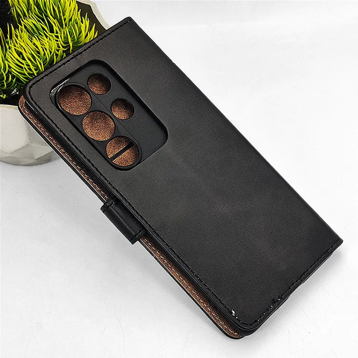 iTel S25 Ultra 4G NMT Premium Luxuary Leather Book Case (Black) | Daraz.pk