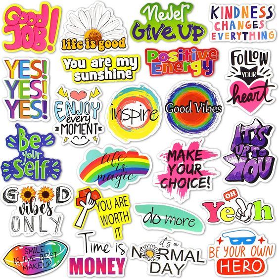 Pack of 24 - Motivational Stickers for Class Room - Teacher Reward ...