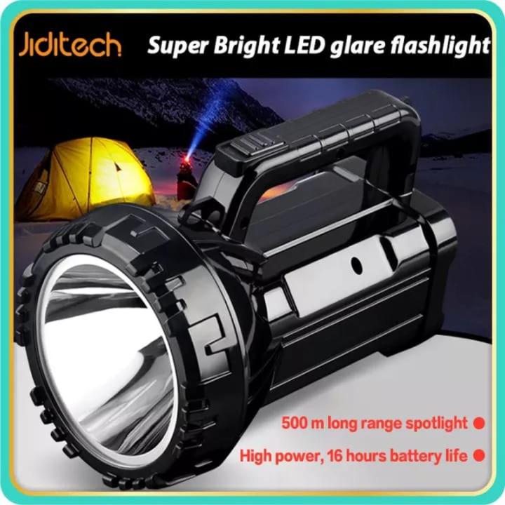 DP 16 Hours LED Rechargeable Searchlight Glare Flashlight Emergency Light WIth Tie Neck High ...