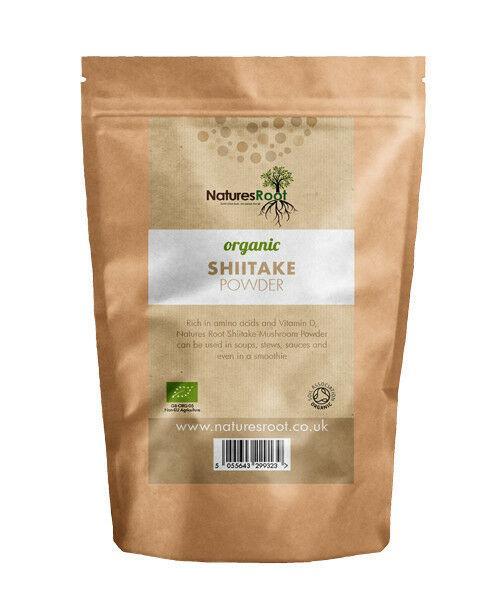 Organic Shiitake Mushroom Powder Superfood Herbal Tea Natural Raw 114g ...
