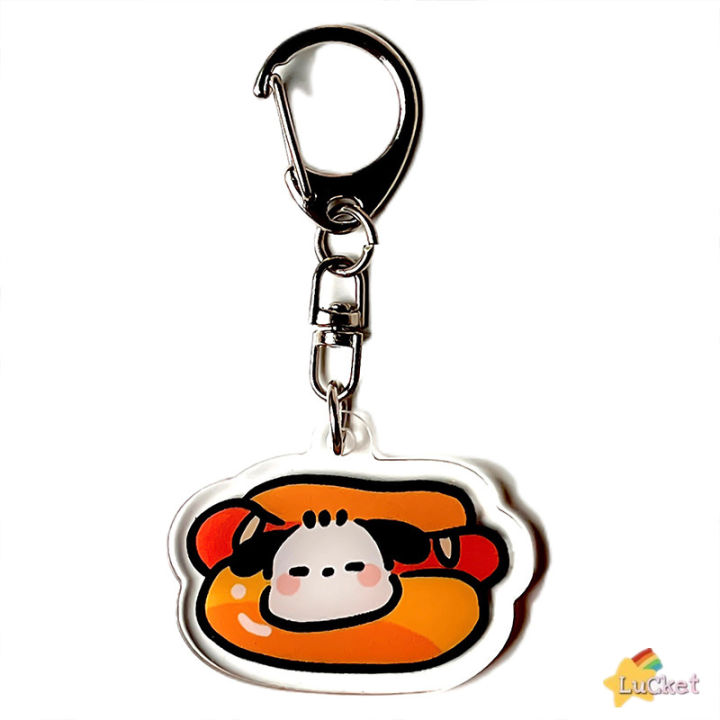 【LUCKET】Anime Sanrio Key Chain Cartoon Key Ring Acrylic Bag Decoration ...