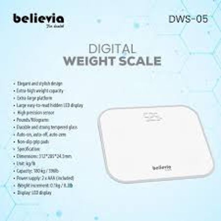 Digital weight scale(DWS-05)Believia weight machine | Daraz.pk
