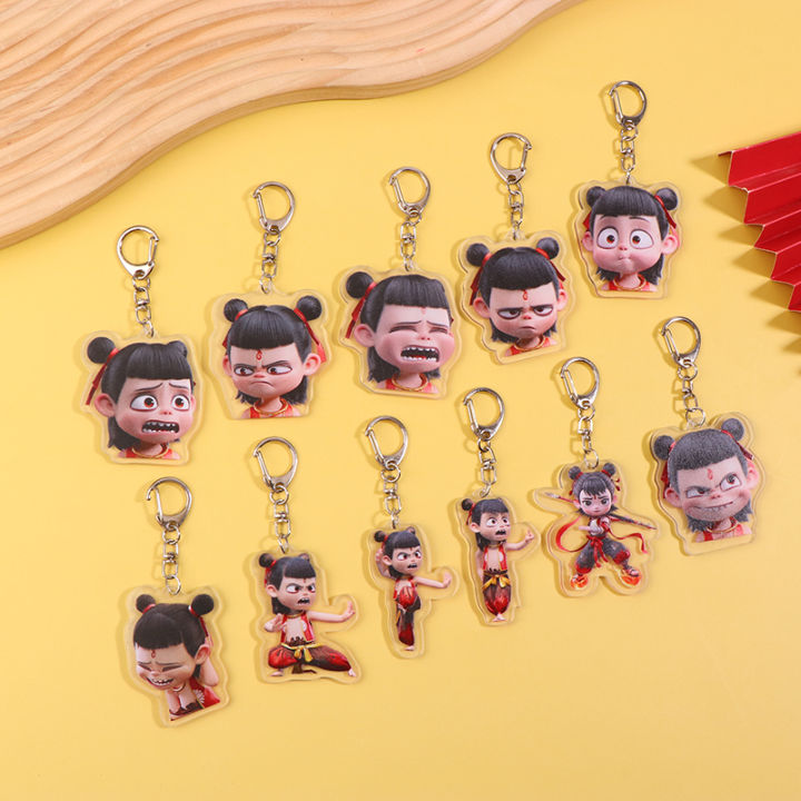 Nezha 2 Anime Acrylic Keychain Cute Charms Cartoon Gift Bag/Phone Decor ...