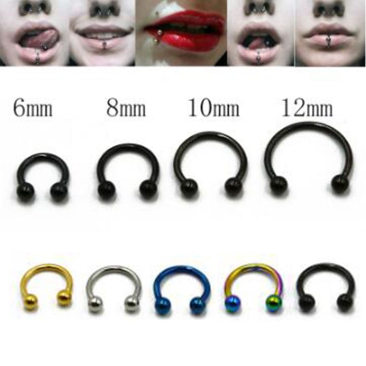 Fashion Gift Stainless Steel Women Men Body Jewelry Nose Septum Ring ...