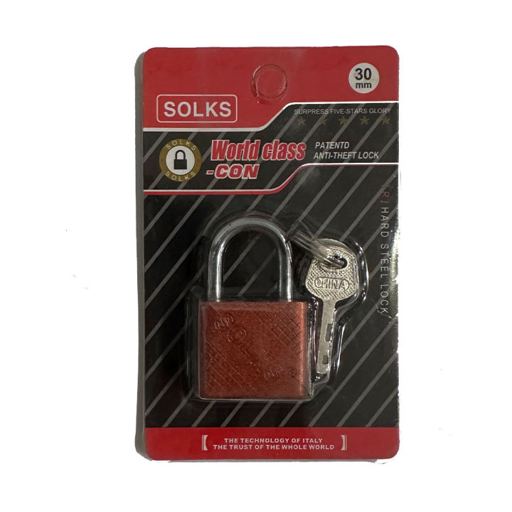 Solks World Class-Con Painted Anti-theft Lock Made with Hard Steel 30mm ...