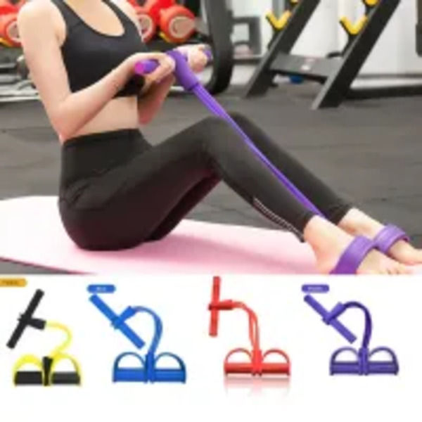 Resistance Band Multi Function Tension Rope Fiess Bands 4-Tube Elastic Yoga Pedal Puller For ...
