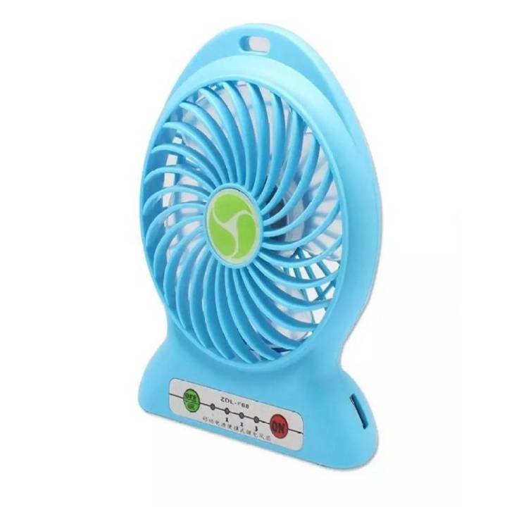 Portable Rechargble Plastic USB Fan With Power Bank - Blue | Daraz.pk