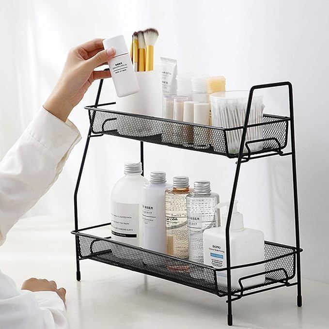 2 Layer Multi Purpose Iron Organizer Shelf Spice Rack Organizer for ...