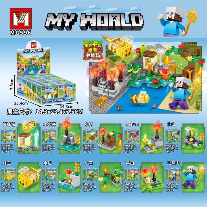 kids toys Compatible with LEGO building blocks minecraft toy MC STEVE ...