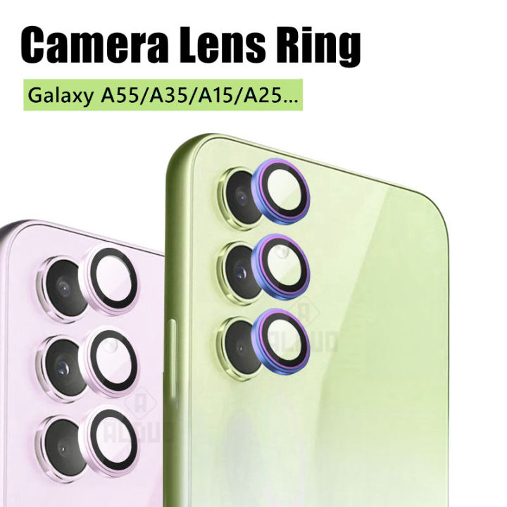 Camera Lens Ring Glass for Samsung Galaxy A55 A35 A25 A05 A05S A15 5G A54 A34 A14 Protective ...