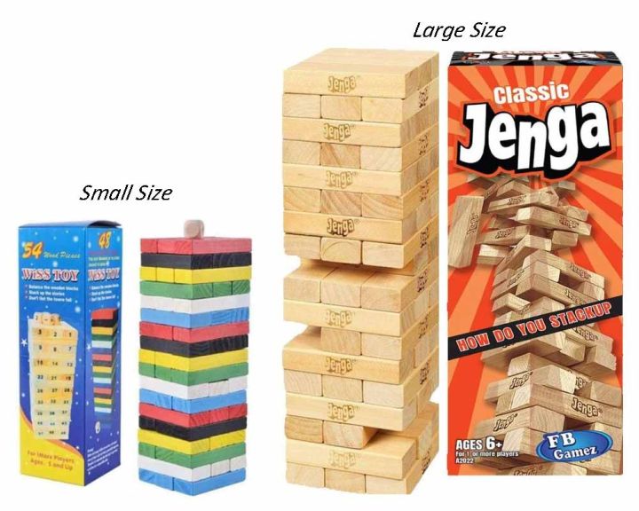 Classic Jenga Wooden Stacking Tower Board Game for Kids & Adults | Daraz.pk