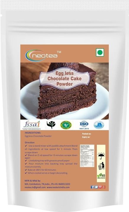 Neotea Eggless Chocolate Cake Powder, 200g | Daraz.pk