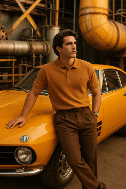 Rust Brown Polo Shirt â Classic Appeal | Daraz.pk