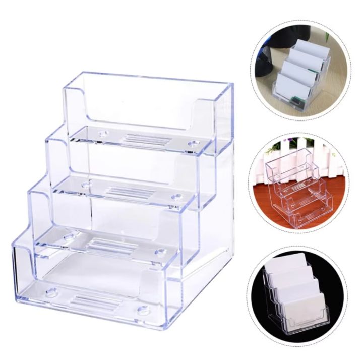 New Plastic Card Box Transparent Display Stand Name Cards Display ...