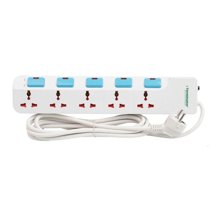 5 Way Universal Power Extension Socket With Individual Switches ...