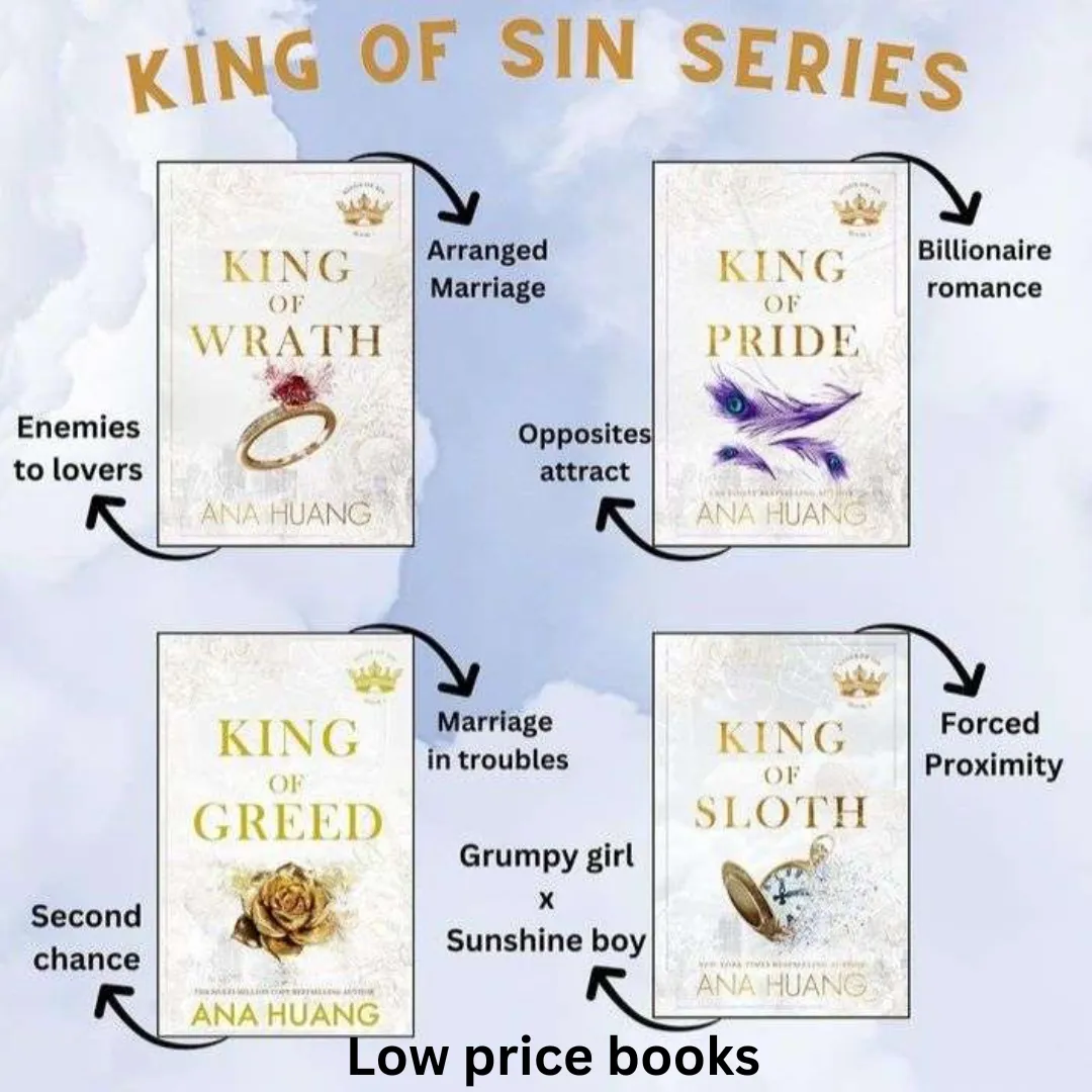 King Of Sins Series 4 books set by Ana Huang ( King of wrath / King of pride / King of greed ...