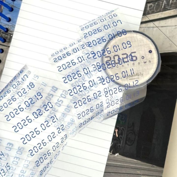 Creative Non-repeating 2026 Date Stickers Adhesive Tape 2026 Date ...