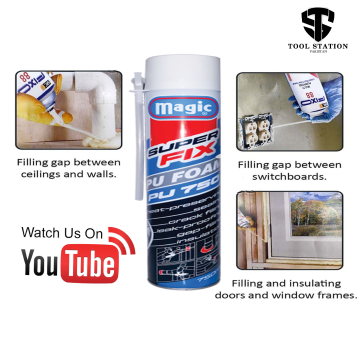 PU FOAM-Crack Filler SPRAY 750 ML Magic/VMD Black universal | Daraz.pk