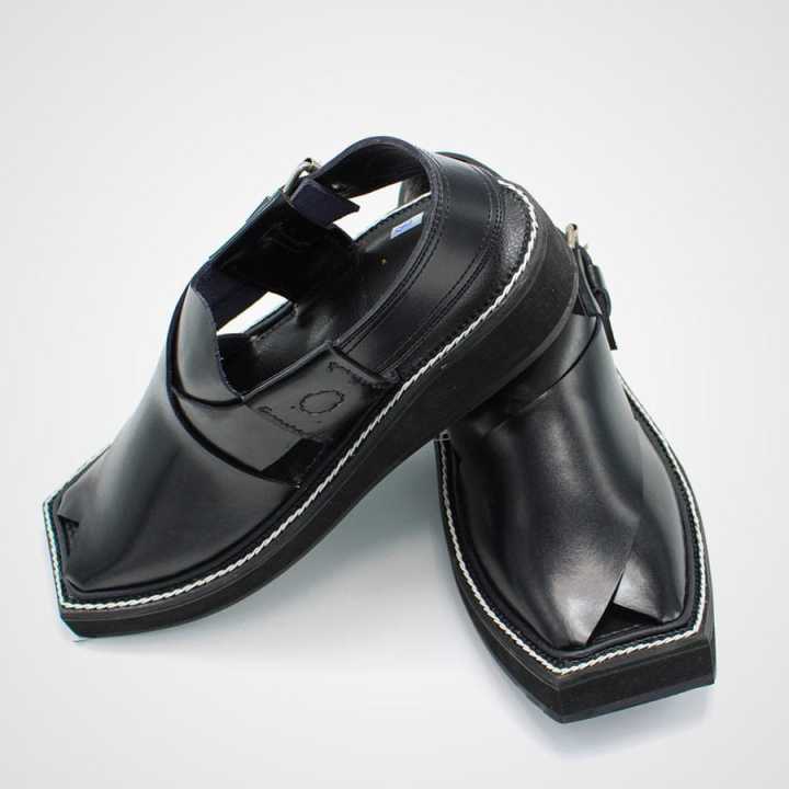 Black Kaptan Chappal Chappal in Pure Hand Made Leather | Daraz.pk