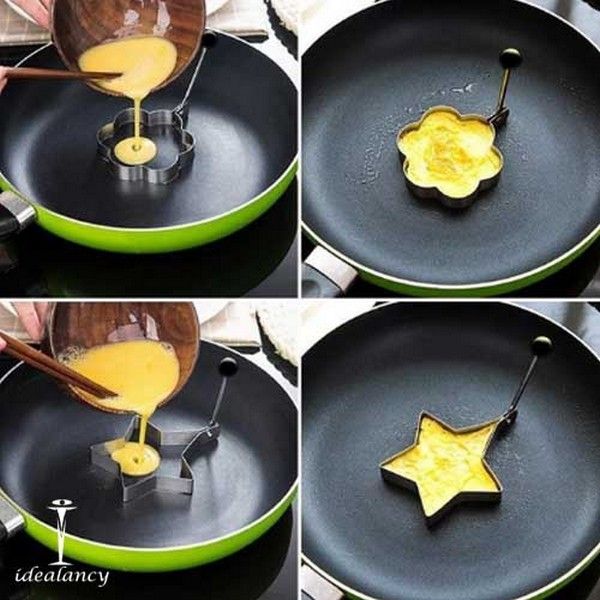 4Pcs Egg Mold Fried Egg Cooking Mold Shaper Stainless Steel Kitchen Pan ...